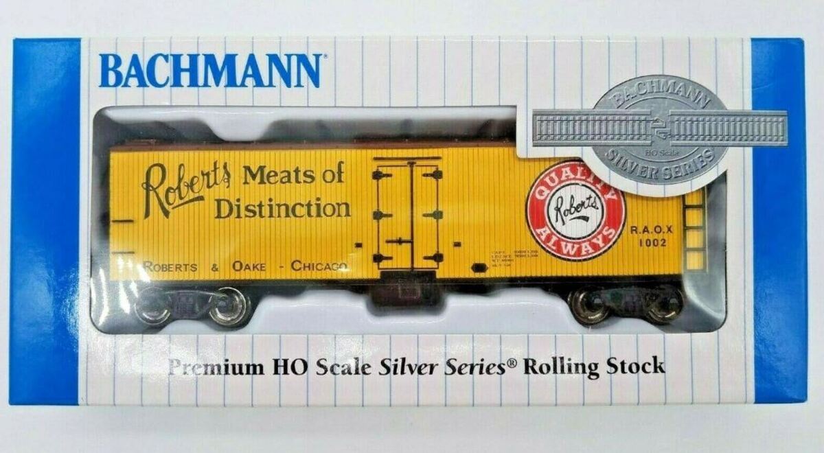 Bachmann 19807 HO Roberts Meats of Distinction 40' Wood-side Refrigera ...