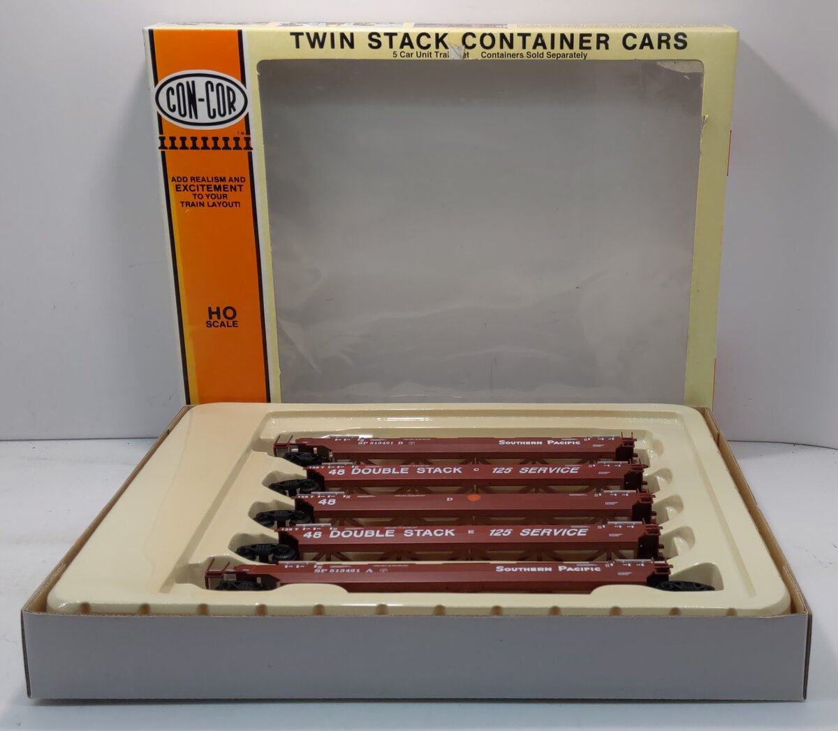 Con-Cor 0001-001952 Trailer Train Twin Stack Container Cars #513421 (S ...