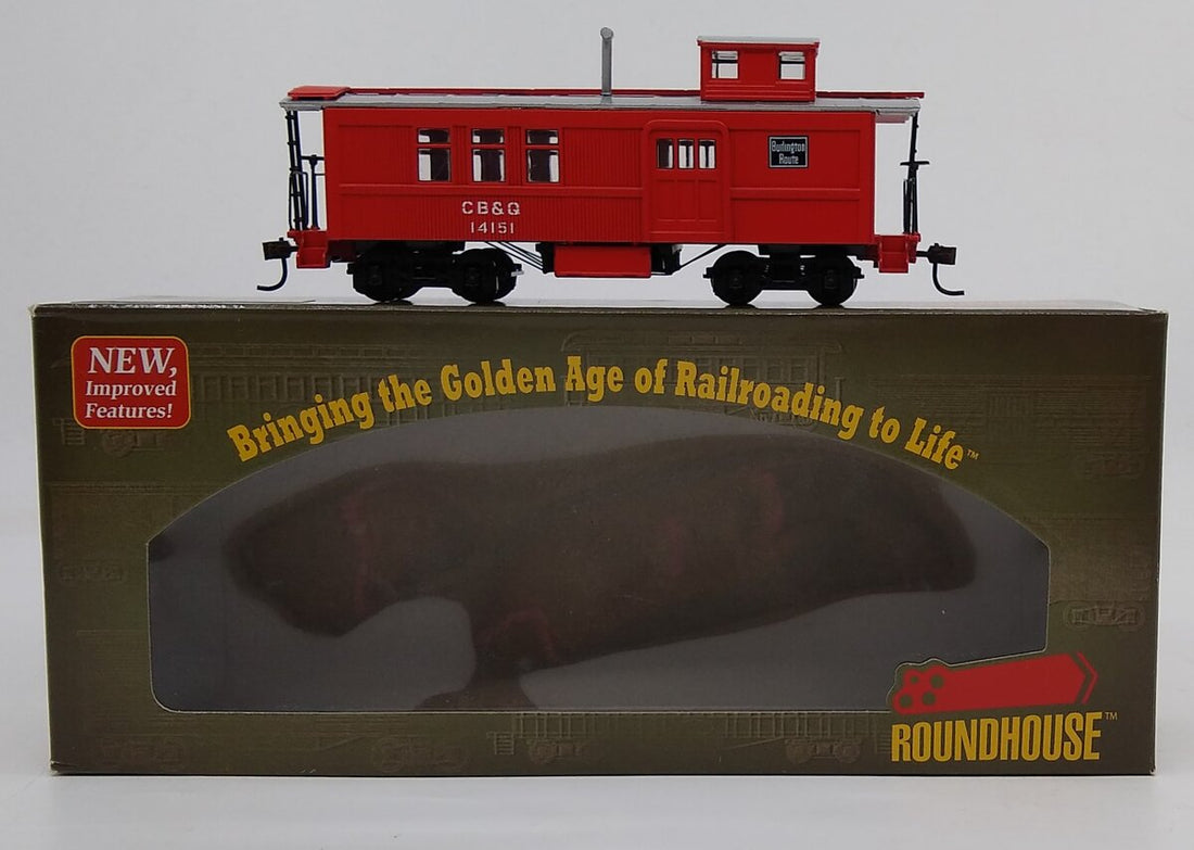 Roundhouse 84331 HO RTR Drover's Caboose, CB&Q #14151 – Trainz