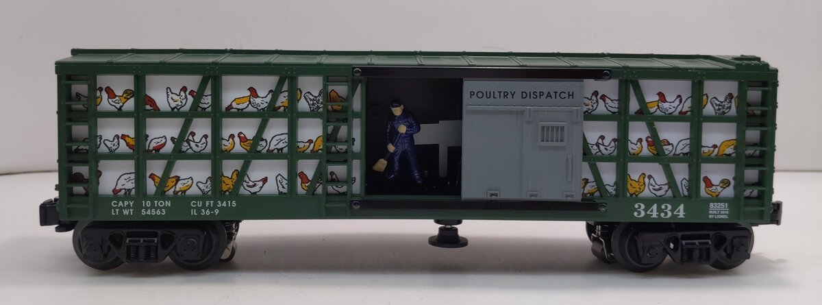 Lionel 6-83251 O Poultry Dispatch Sweep Car #3434 – Trainz