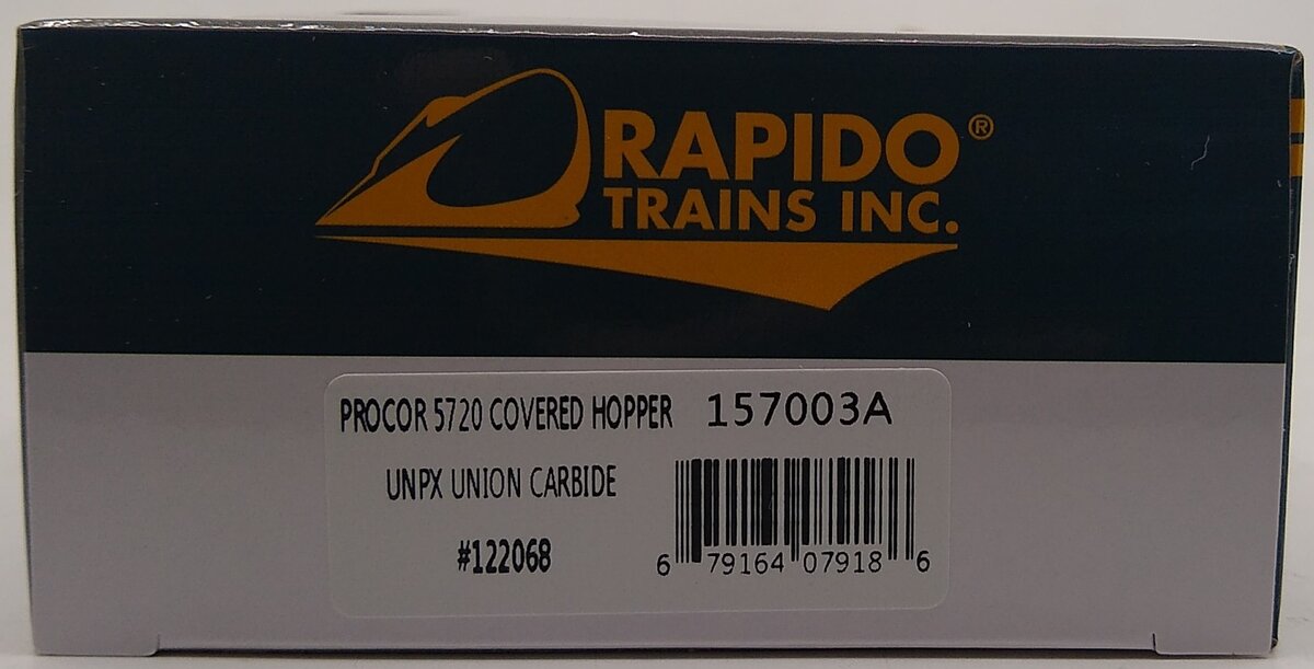 Rapido Trains 157003A HO Procor UNPX Union Carbide 5820 Covered Hopper – Trainz