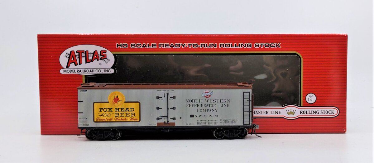 Atlas 20003089 HO Scale Fox Head Beer 40' Wood Reefer Car #2324 – Trainz