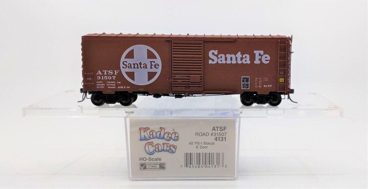 Kadee 4131 HO Scale ATSF Santa Fe 40' PS-1 6' Door Boxcar #31507 – Trainz