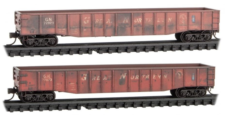 Micro-Trains 99306001 N Great Northern Weathered Gondola (Pack of 2) – Trainz