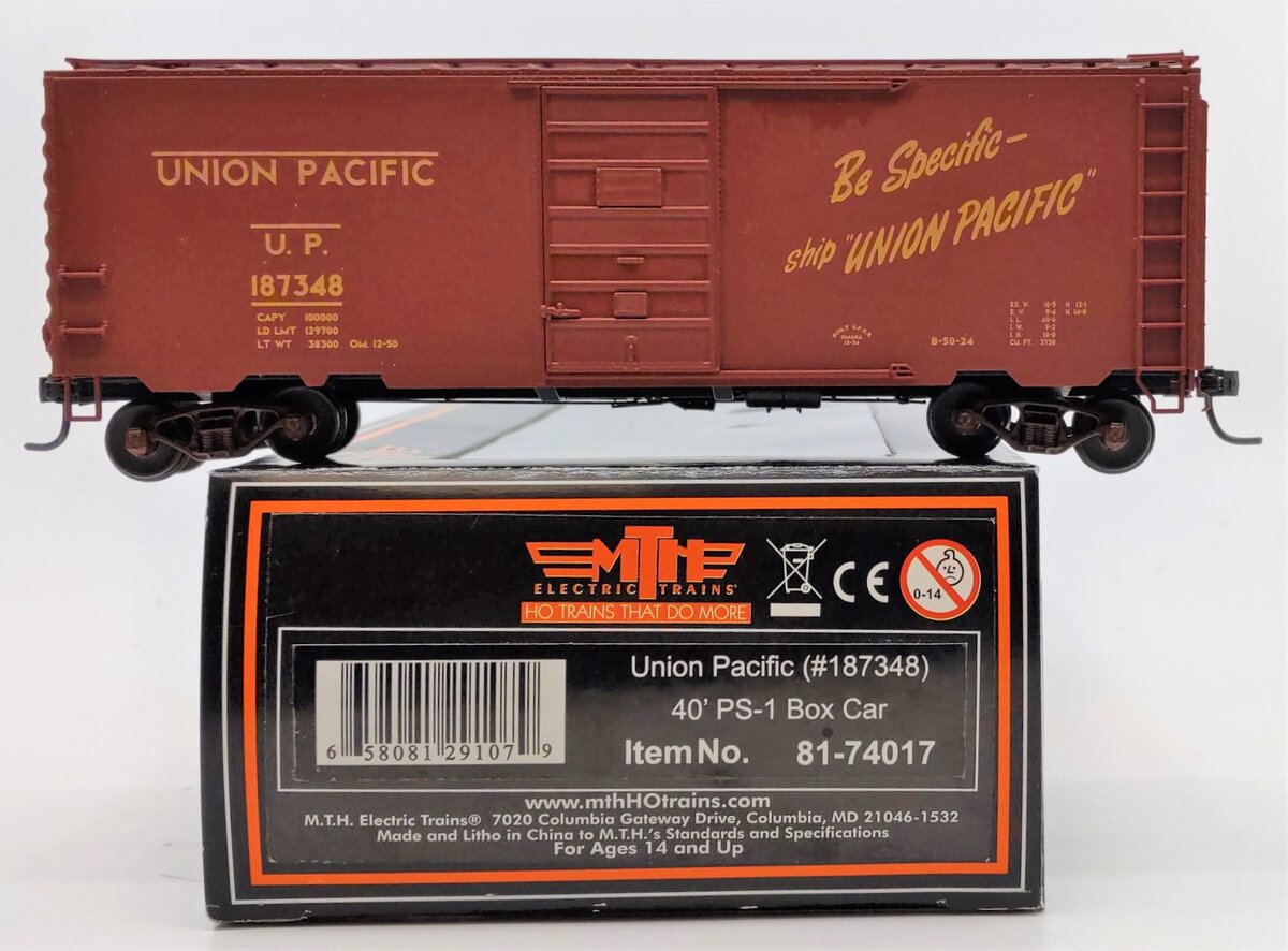 MTH 81-74017 HO Scale Union Pacific 40' PS-1 Boxcar #187348 – Trainz