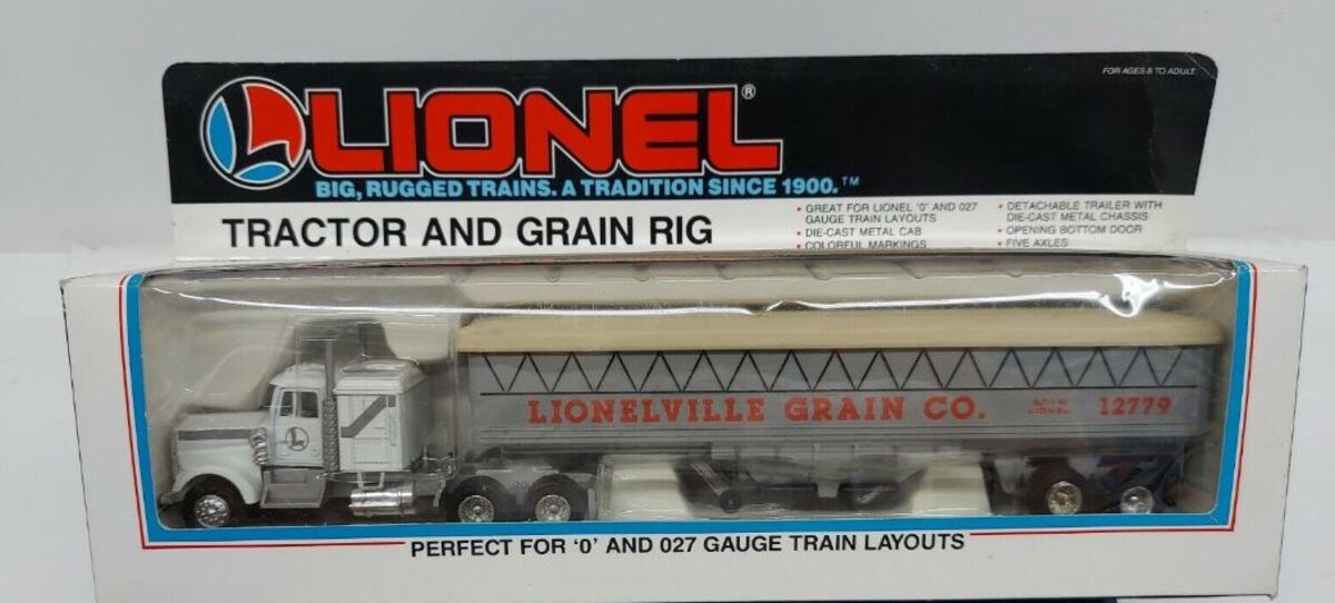 Lionel 6-12779 O Gauge Lionelville Grain Co. Tractor & Grain Rig – Trainz