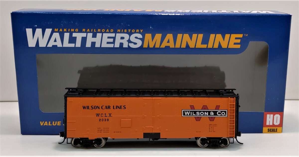 Walthers 910-3512 HO Wilson Car Lines WCLX 40' Steel Meat Reefer RTR ...