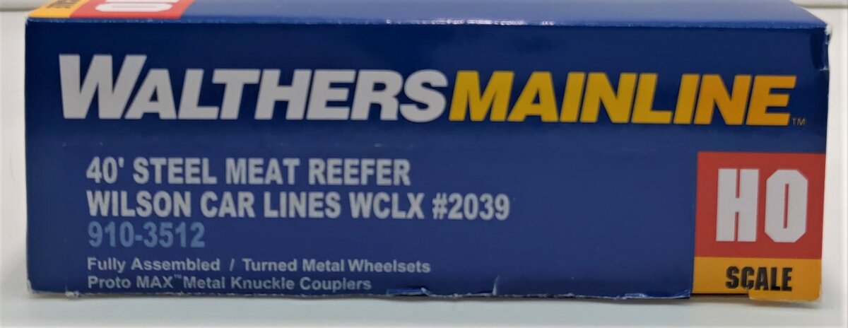 Walthers 910-3512 HO Wilson Car Lines WCLX 40' Steel Meat Reefer RTR ...