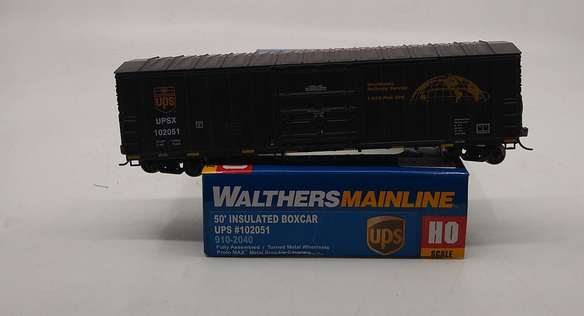Walthers 910-2040 HO Scale 50' UPS Boxcar #102051 – Trainz
