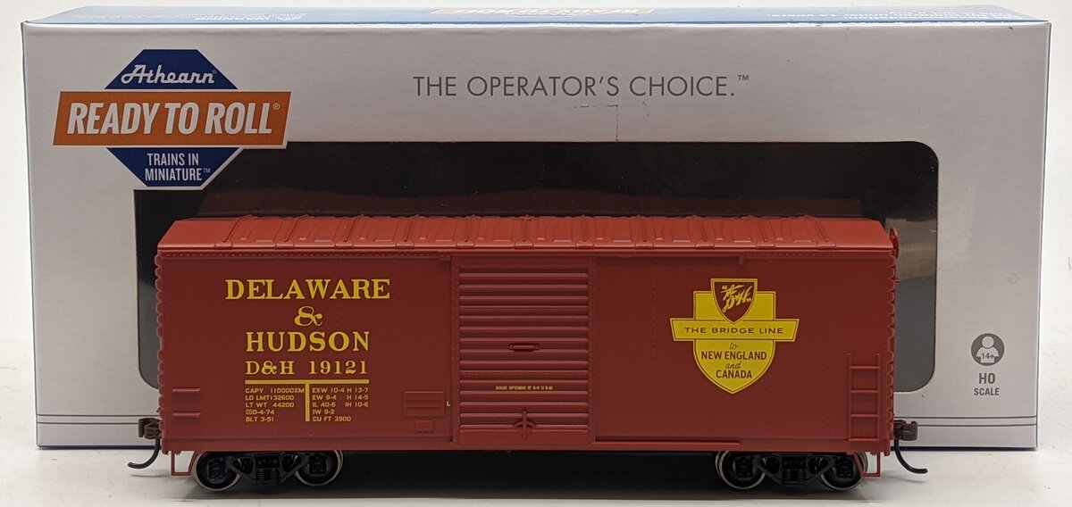 Athearn 67455 HO Scale Delaware & Hudson 40' Modernized Box Car #19121 ...