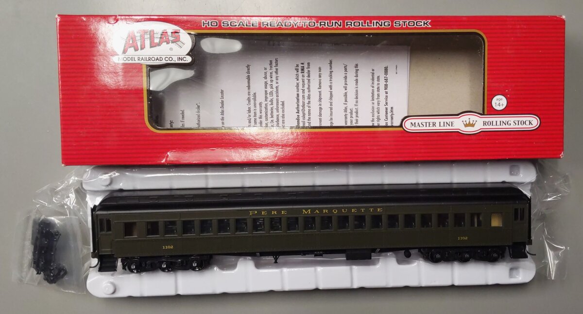 Atlas 20004883 HO Pere Marquette Single Window Heavyweight Coach Car ...