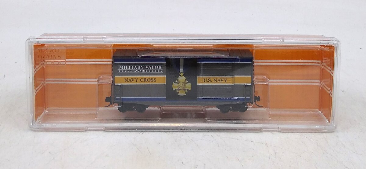 Micro-Trains 10100767 N U.S. Navy Navy Cross 40' Hy-Cube Box Car – Trainz