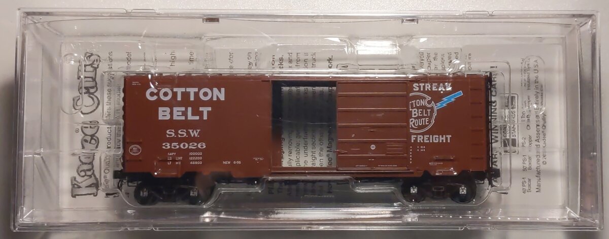 Kadee 5321 HO Scale Cotton Belt 40' PS-1 Boxcar #35026 – Trainz