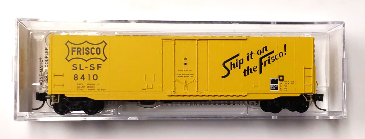 Micro-Trains 18100180 N Frisco 50' Standard Plug Door Boxcar #8410 – Trainz