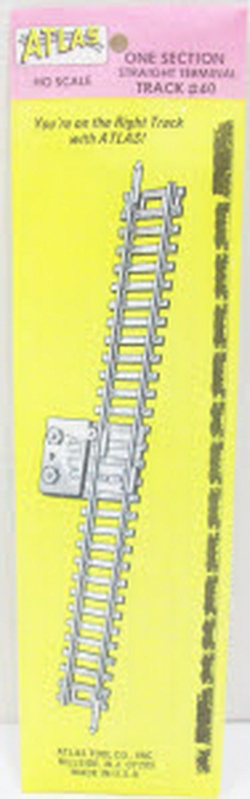 Atlas 40 HO Scale Straight Terminal Track – Trainz