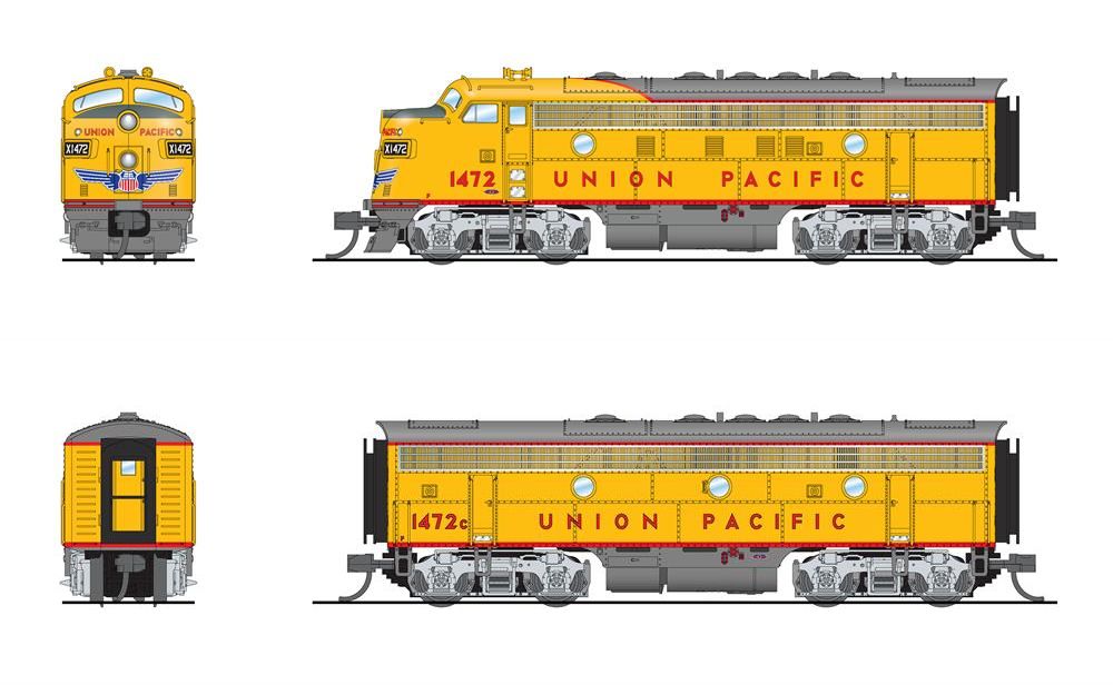 Broadway Limited 7762 N UP EMD F7 A/B Diesel Loco Sound/DC/DCC #1472 ...