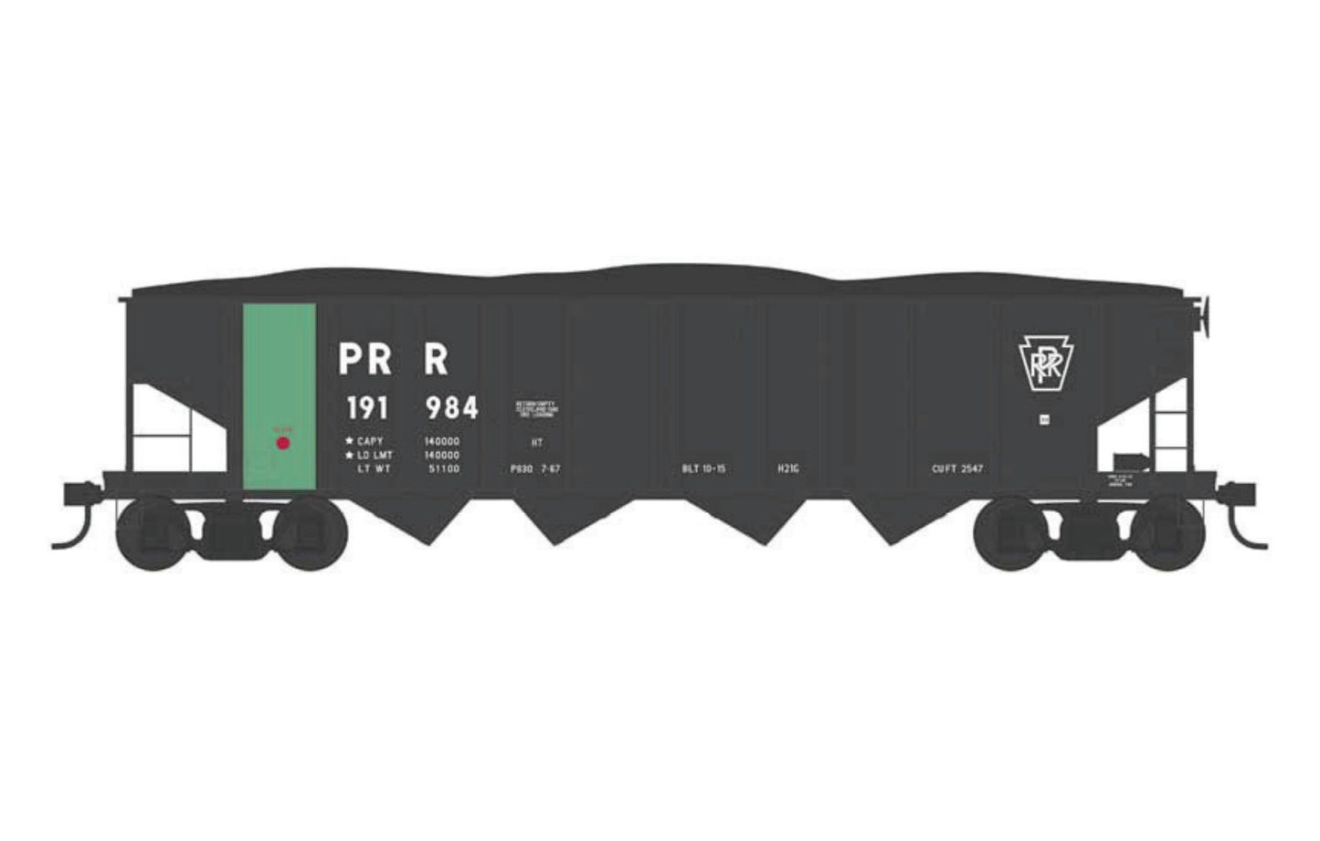 Bowser 43015 HO Penn Central PRR Class H21a 4-Bay Hopper Ready to Run ...