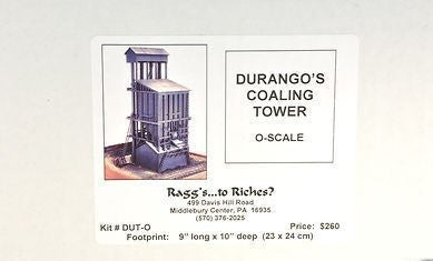 Raggs to Riches DUT O Scale Durango Coaling Tower Laser Cut Wood Kit – Trainz