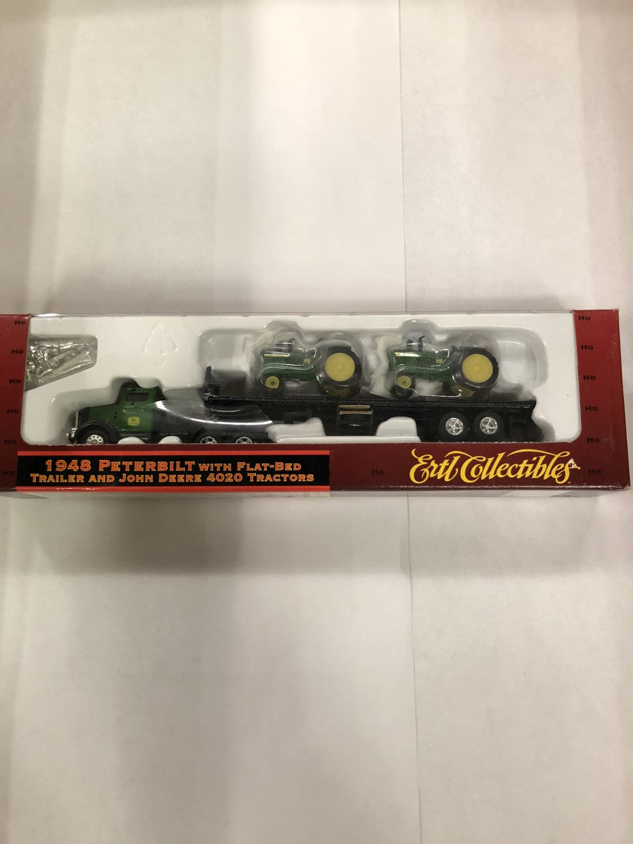 Ertl 5458 1:87 1948 Peterbilt w/Flatbed Trailer & John Deere 4020 Trac ...