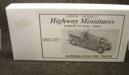 Jordan Products C-221 HO Highway Miniatures Ahrens-Fox Fire Truck – Trainz