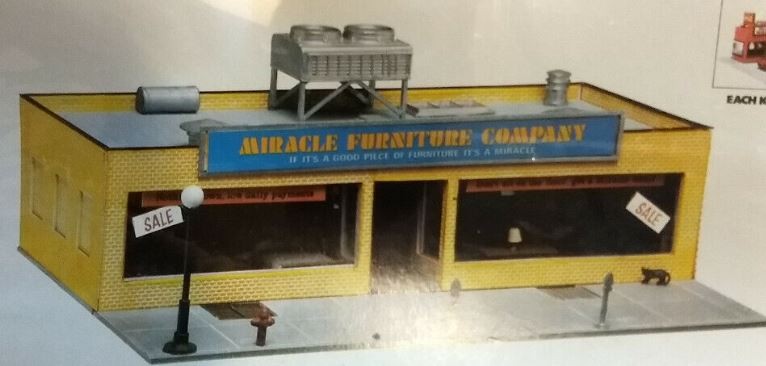 Tyco 7774 HO Furniture Store Building Center St. Series Building Kit ...