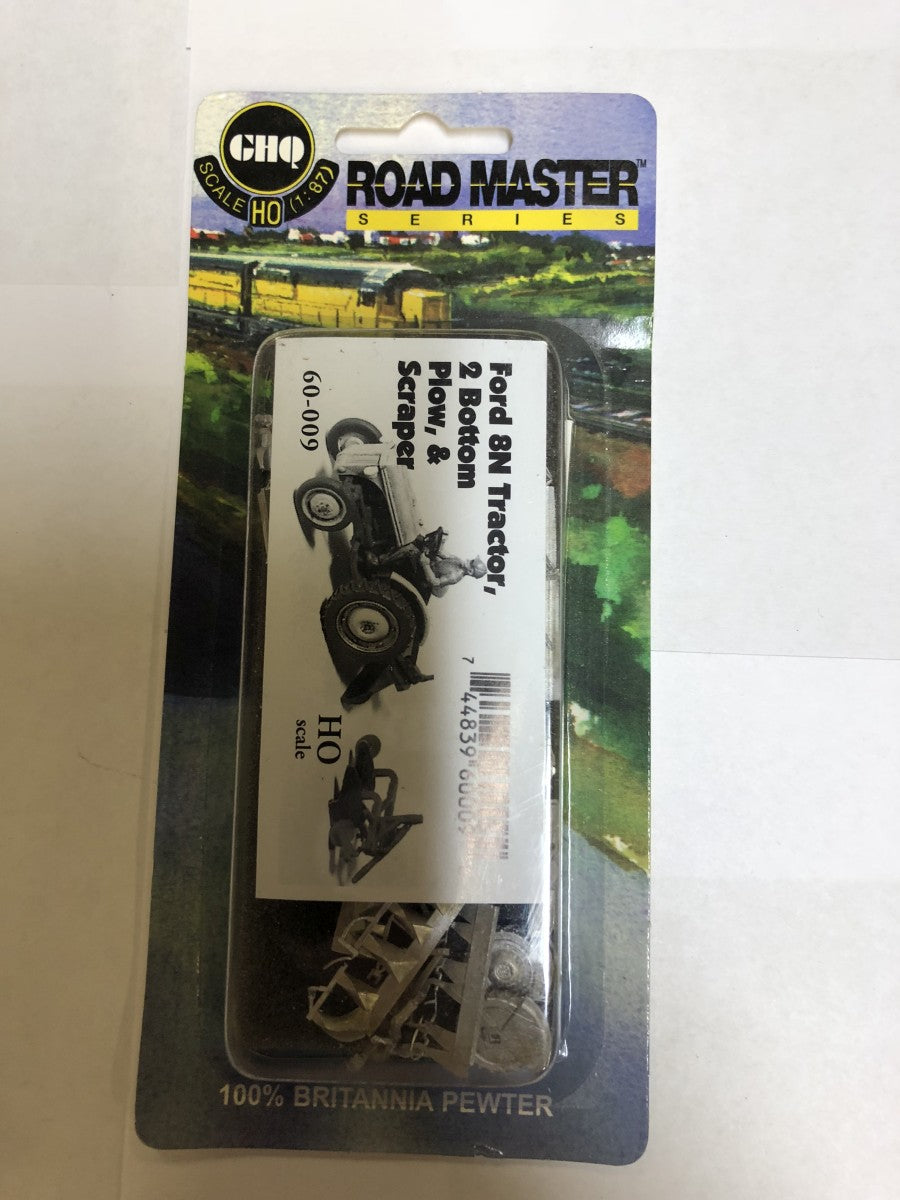 GHQ 60009 HO Ford 8N Tractor Plow and Scraper Die Cast Building Kit ...