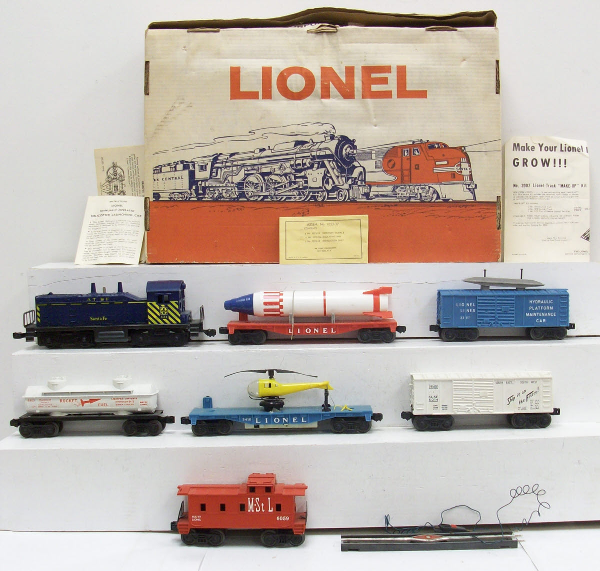 Lionel 11341 O 634 Space-Prober Diesel Freight Set 3410, 6407, 6014-33 ...