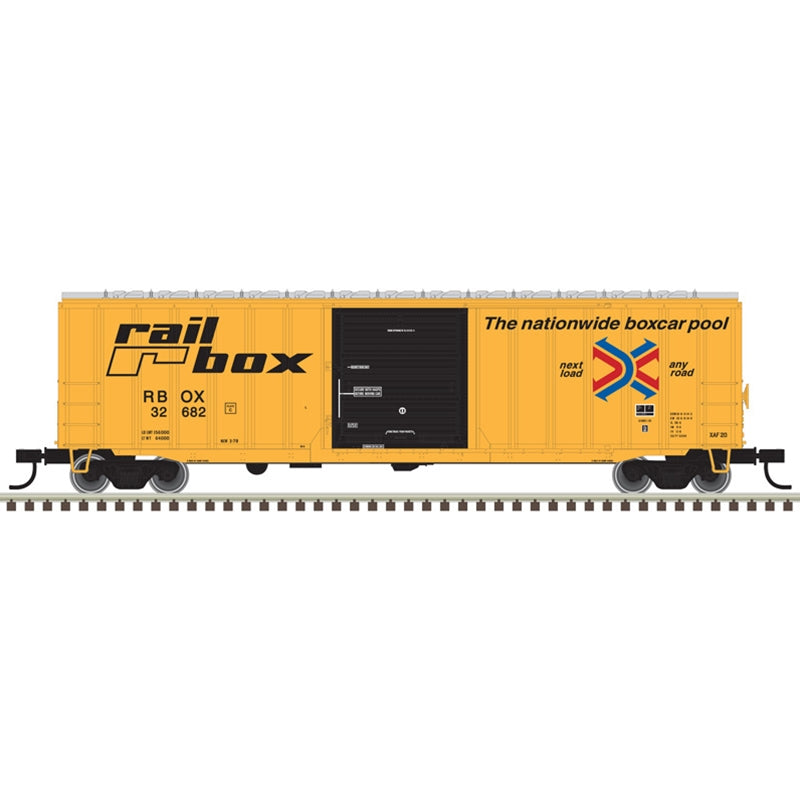 Atlas 20006719 HO Railbox Trainman 50' 6" Box Car #32682 – Trainz