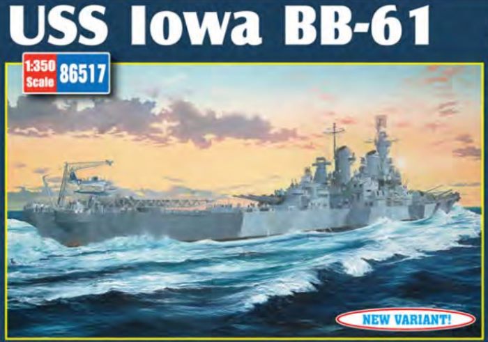 Hobby Boss 86517 1:350 USS Iowa BB61 Battleship Plastic Model Kit – Trainz