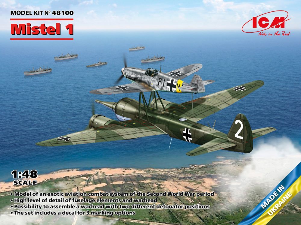 ICM 48100 1:48 Mistel 1 WWII German Composite Military Aircraft Plane ...