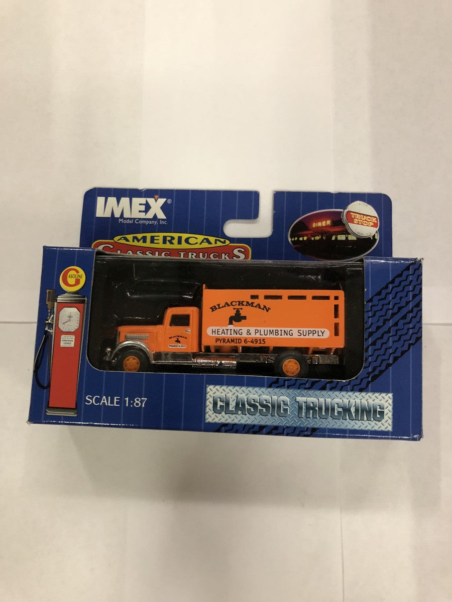 Imex 870031 1:87 Blackman Heating & Plumbing Supply Peterbilt Stake Tr – Trainz