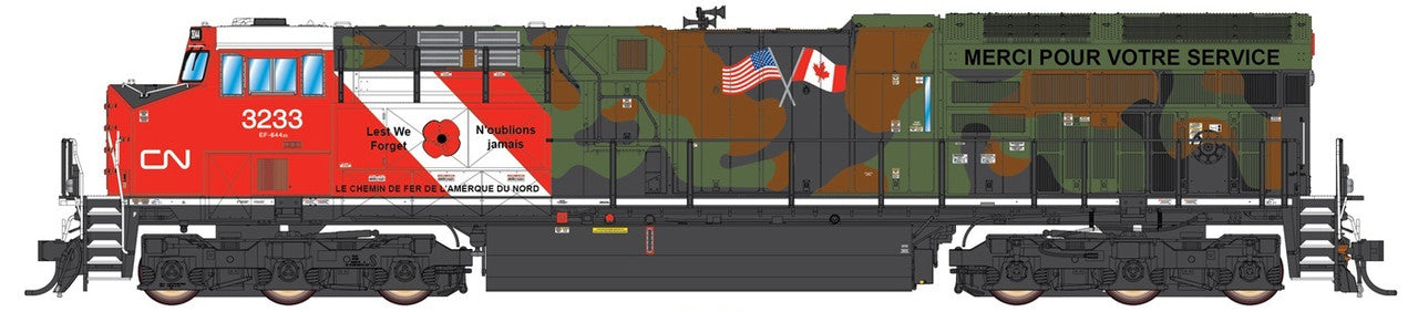 InterMountain 497109 HO Canadian National Veterans ET44 Tier 4 Diesel ...