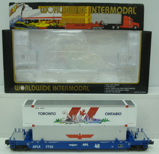 K-Line K7752 O APL Worldwide Intermodal Double Stack Car W/2 Container ...