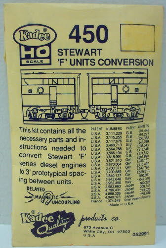 Kadee 450 HO Scale Stewart 'F' Unit Conversion Kit – Trainz