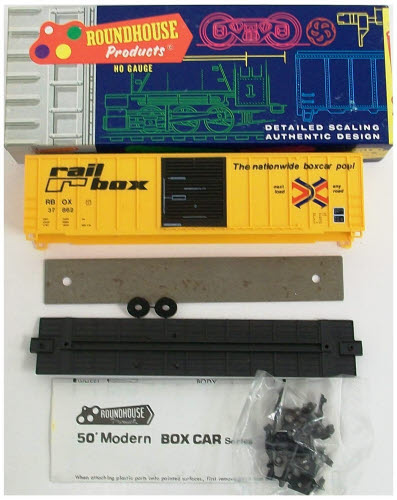 Roundhouse 1973 HO Railbox 50' Boxcar Kit - Road Number May Vary – Trainz