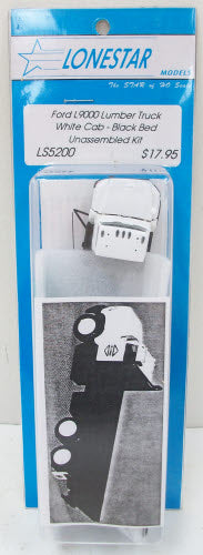 Lonestar Models LS5200 HO Ford 9000 Lumber Truck White Cab-Black Bed K ...