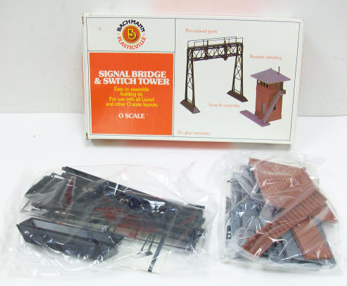 Bachmann 1951 O Plasticville Signal Bridge & Switch Tower Classic Buil ...