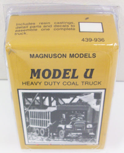 Magnuson Models 439-936 Heavy Duty Coal Truck (Model U) Resin Kit – Trainz