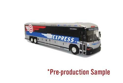 Iconic Replicas 870321 HO 595 Express MCI D4505 Bus – Trainz