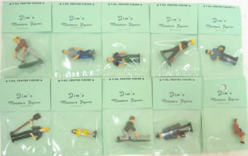 O Scale 10 Pewter Hand Painted Figures for Train Layout – Trainz