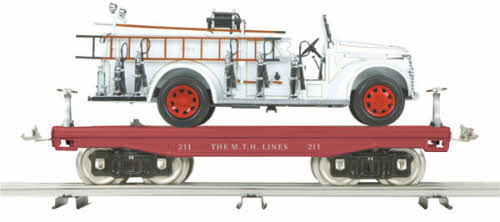 MTH 10-2168 200 Series Flatcar w/1941 Fire Truck – Trainz