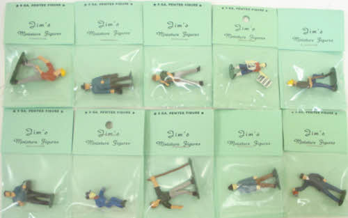 O Scale 10 Pewter Hand Painted Figures for Train Layout – Trainz