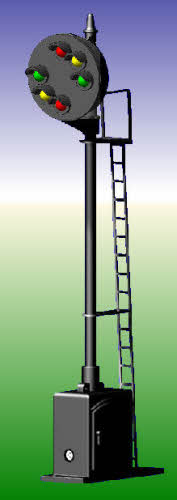 Z-Stuff DZ-1080 O Scale Color-Position Trackside Signal W/Variable Tim ...