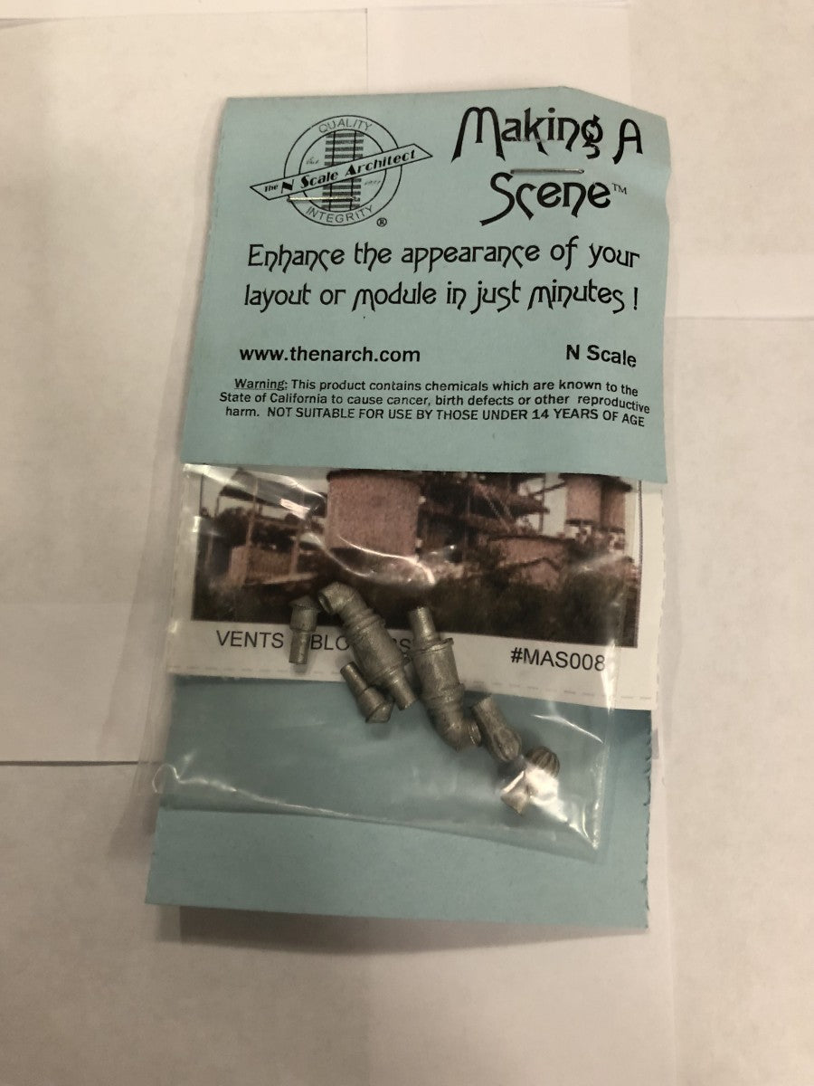 The N Scale Architect 20008 Different Vents & Cyclone Blowers – Trainz