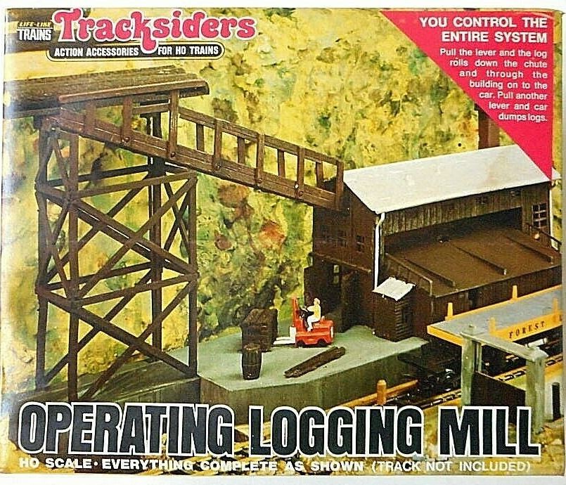 Life Like 08701 HO Operating Logging Mill Building Kit – Trainz