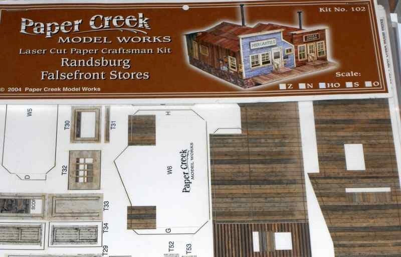 Paper Creek Model Works 102 N Randsburg False Front StoresBuilding Kit ...