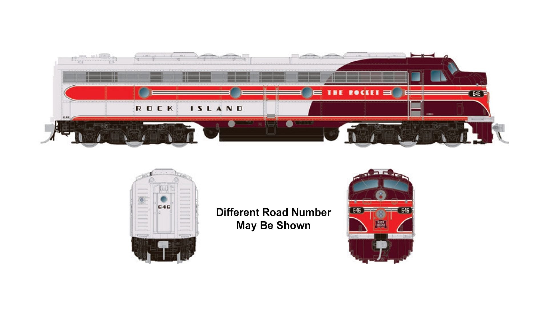 Rapido Trains 28563 HO RI EMD E8A Diesel Loco with ESU LokSound DCC So ...