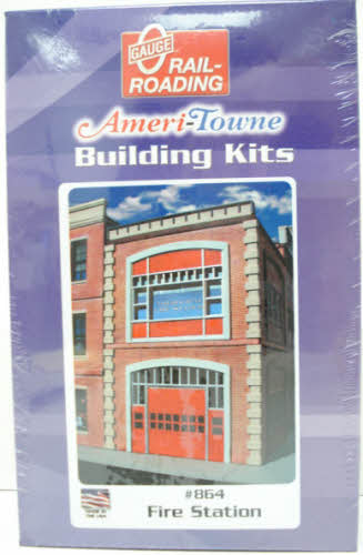 Ameri-Town 864 O Fire Station Building Kit – Trainz