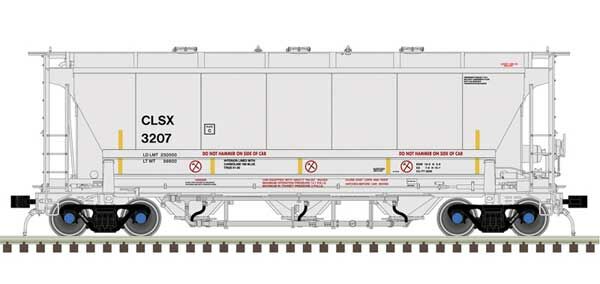 Atlas 20006850 HO Cargill Salt CLSX Trinity 3230 3-Bay Covered Hopper ...
