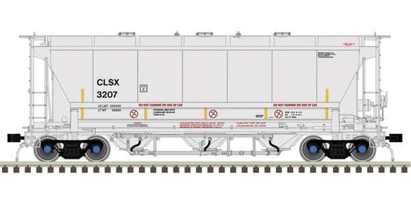 Atlas 20006852 HO Cargill Salt CLSX Trinity 3230 3-Bay Covered Hopper ...
